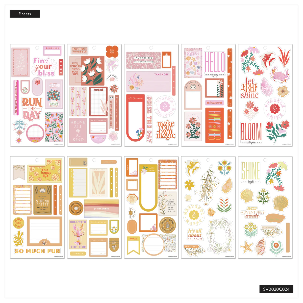 Coordinated Colors - Value Pack Stickers - The Happy Planner