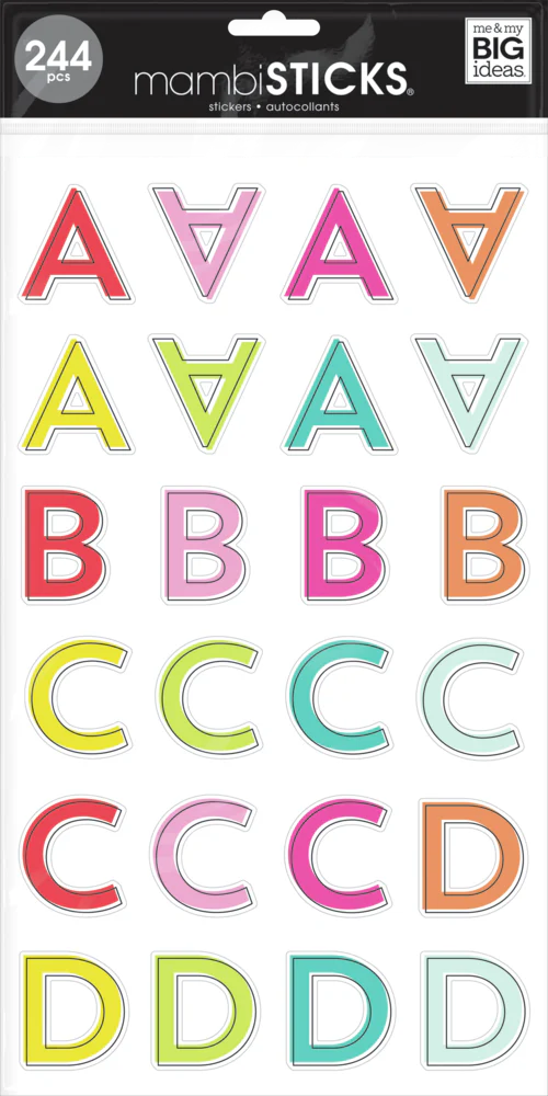 Uppercase Alphabet Letters - Rainbow - The Happy Planner